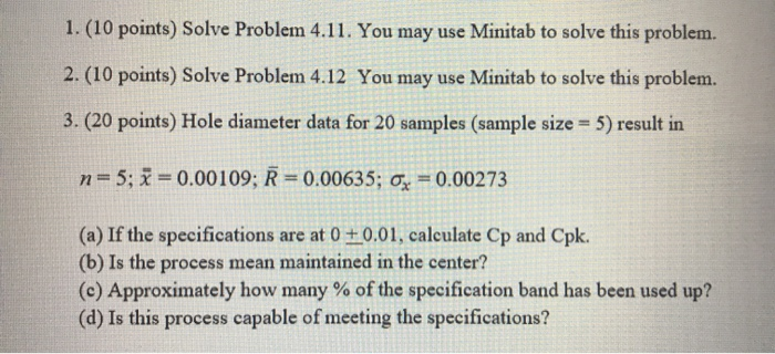Solved 1. (10 points) Solve Problem 4.11. You may use | Chegg.com
