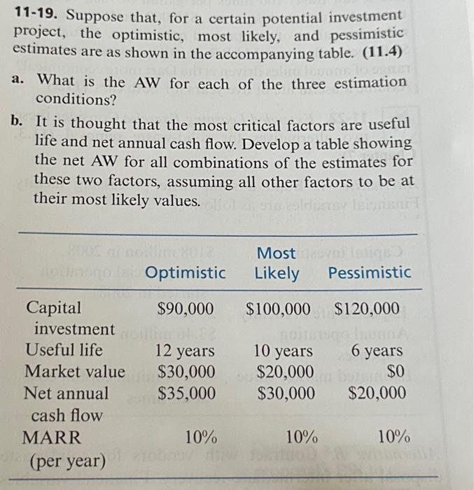 Solved 11-19. Suppose that, for a certain potential | Chegg.com