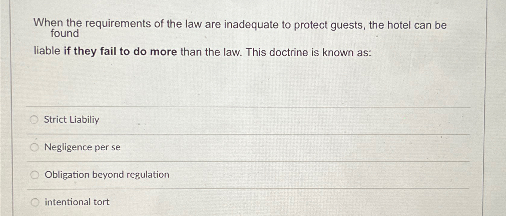 Solved When the requirements of the law are inadequate to | Chegg.com