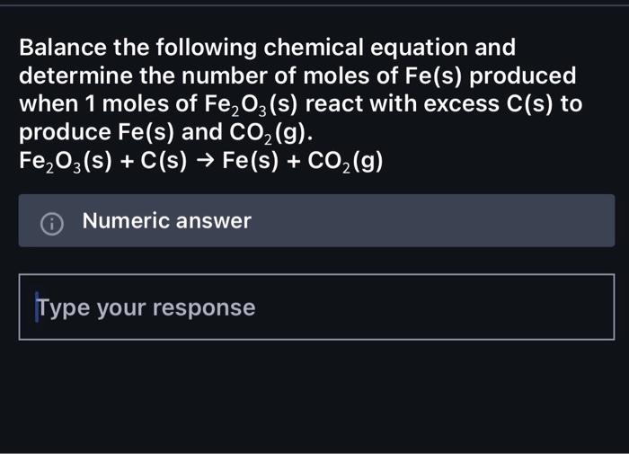 Solved Balance the following chemical equation and determine | Chegg.com