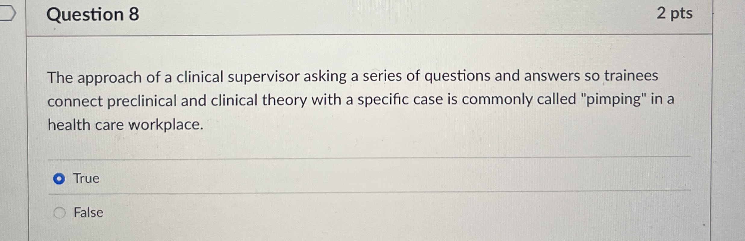 Solved Question 82 ﻿ptsThe approach of a clinical supervisor | Chegg.com