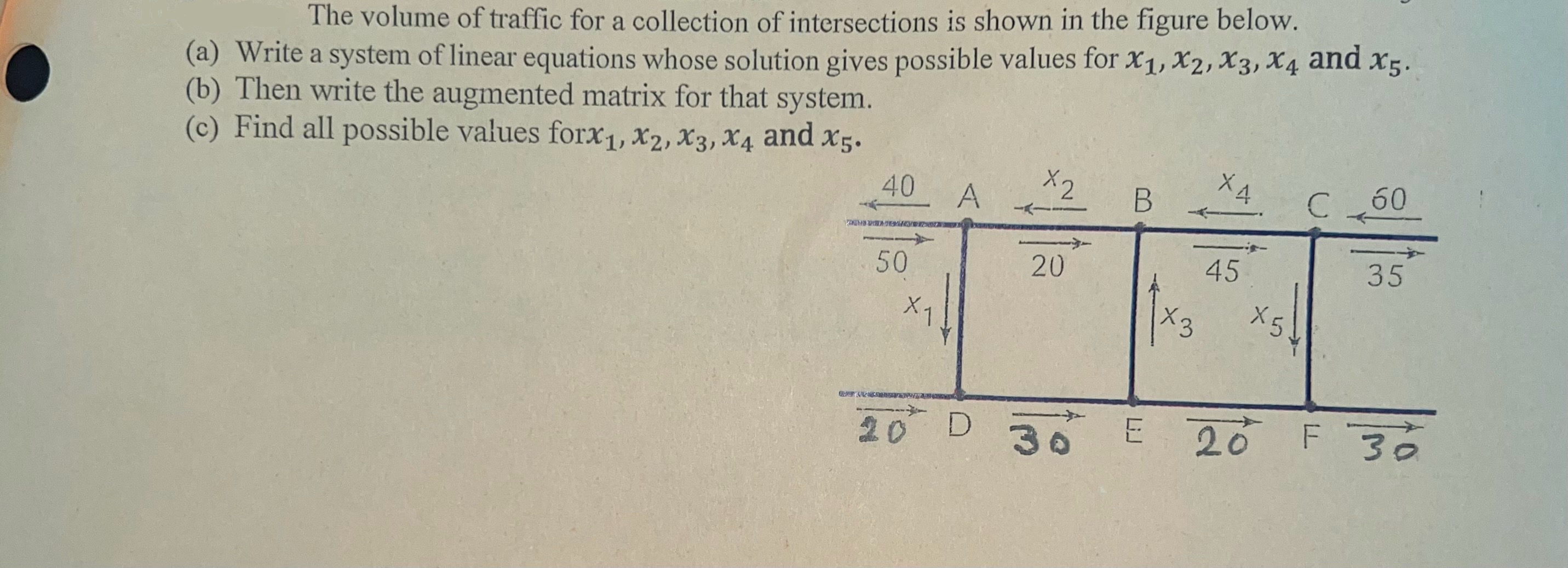 Solved The volume of traffic for a collection of | Chegg.com