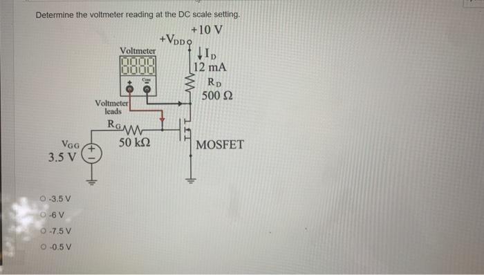 Solved Determine the voltmeter reading at the DC scale | Chegg.com