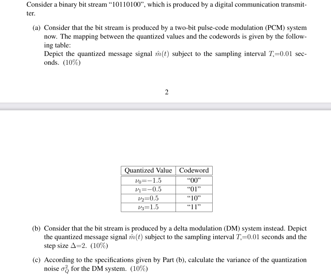 Solved Consider a binary bit stream " 10110100 ", ﻿which is | Chegg.com
