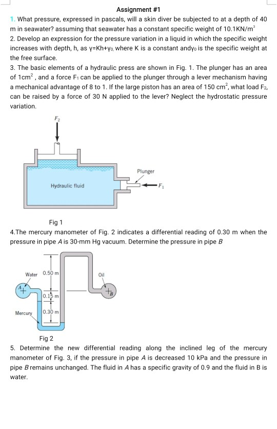 Solved ASSIGNEMENT #2 1. An open rectangular tank 1 m wide | Chegg.com