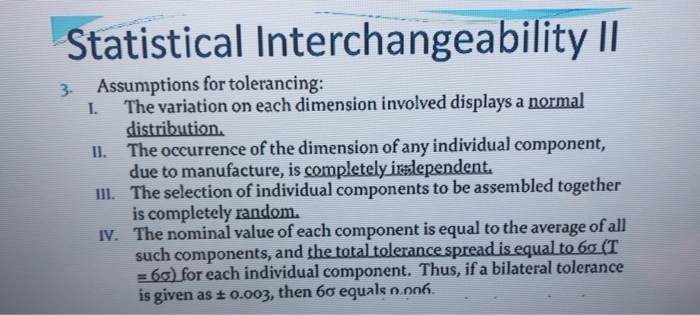 Solved States'is Statistical toleracing is used." Example 1 | Chegg.com