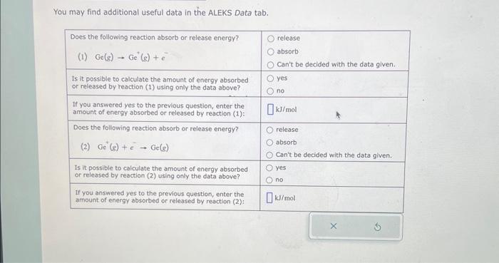 Solved Consider the following data for germanium: You may | Chegg.com