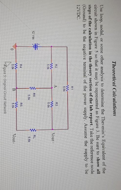 Solved Theoretical Calculations Use loop. nodal, or some | Chegg.com