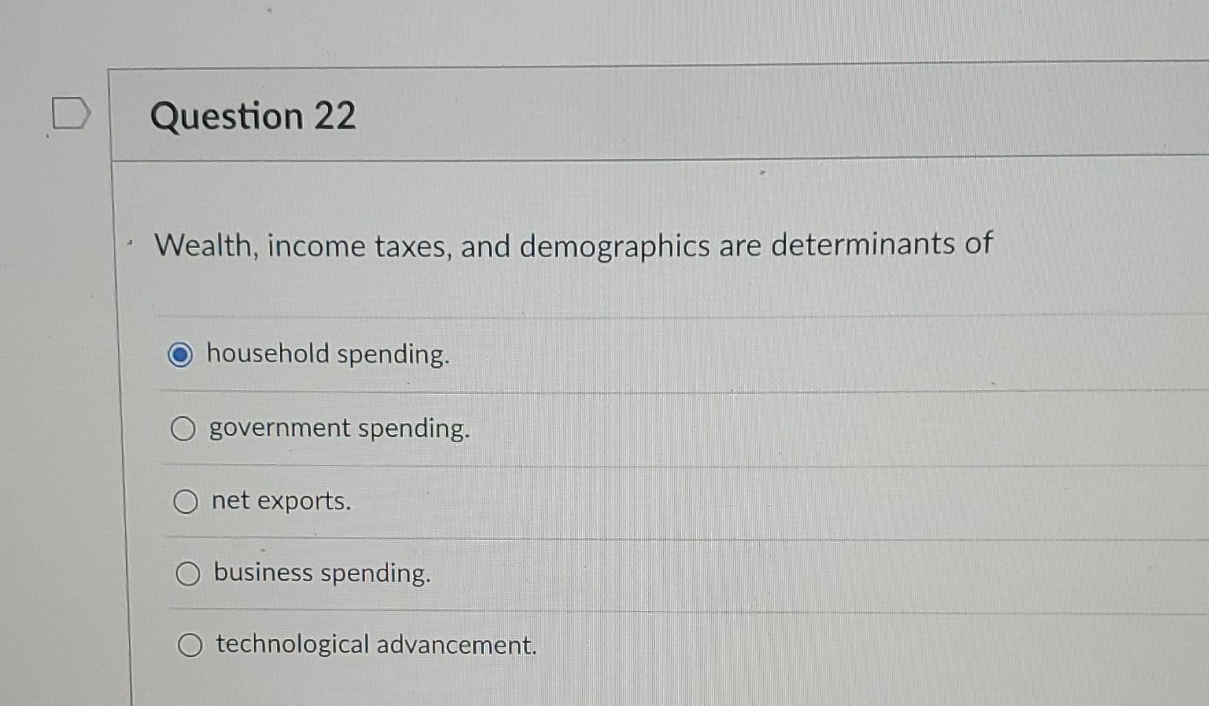 Solved Wealth, income taxes, and demographics are | Chegg.com