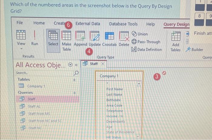 Solved Which of the numbered areas in the screenshot below | Chegg.com