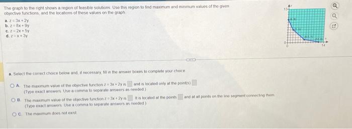 Solved The graph to the right shows a rogion of teasble | Chegg.com