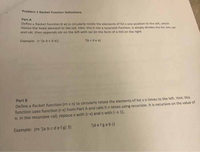 Solved this is racket, please answer the queation within 3 | Chegg.com