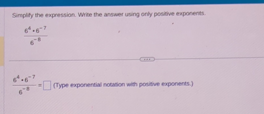 Solved Simplify the expression. Write the answer using only | Chegg.com