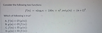 Solved Consider the following two | Chegg.com