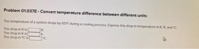 Solved Problem 01.037E - Convert temperature difference | Chegg.com