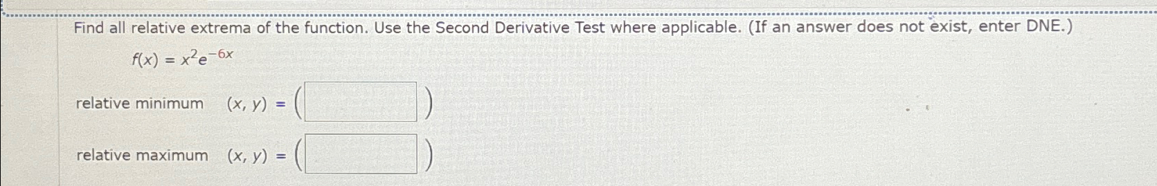 Solved Find all relative extrema of the function. Use the | Chegg.com