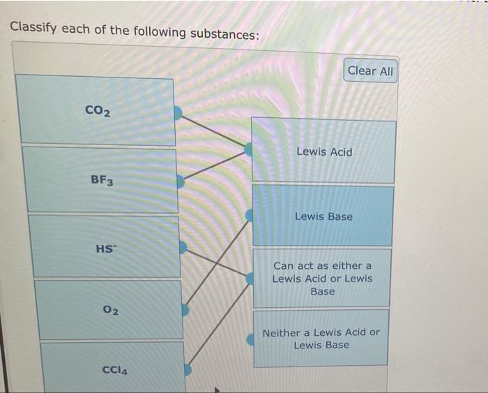 Solved - Classify each of the following substances: Clear | Chegg.com