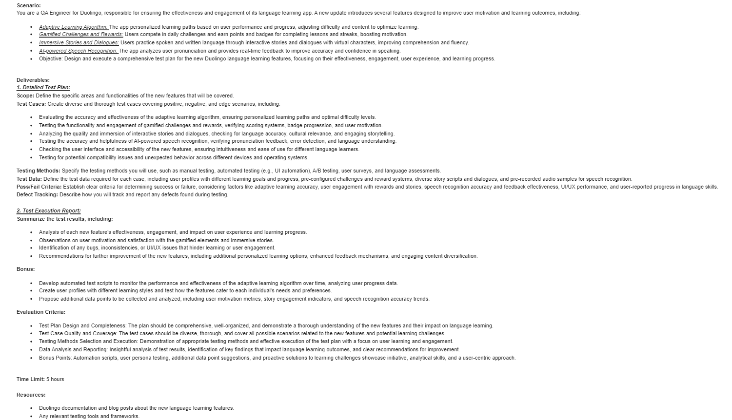 Solved Please solve the following task for a Software QA | Chegg.com