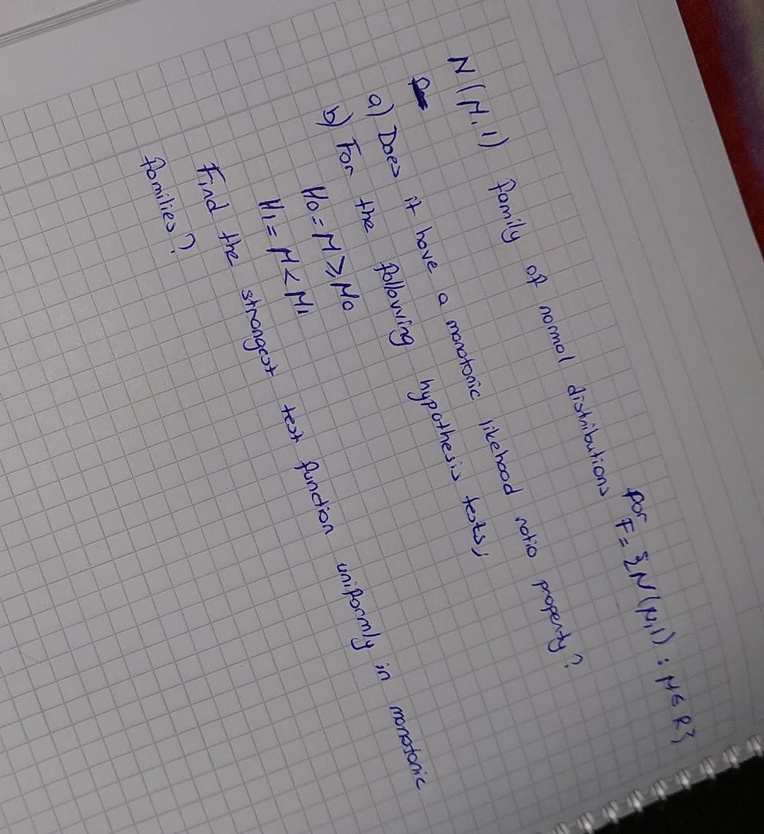 Solved for N (N. 1) family of nomol distributions F= EN(N1): | Chegg.com