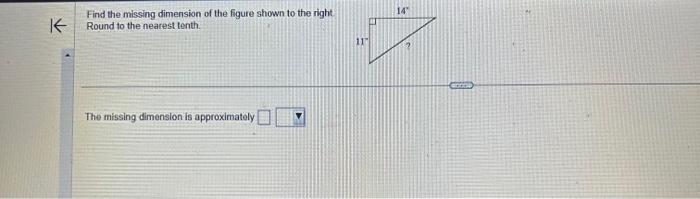Solved Find the missing dimension of the figure shown to the | Chegg.com