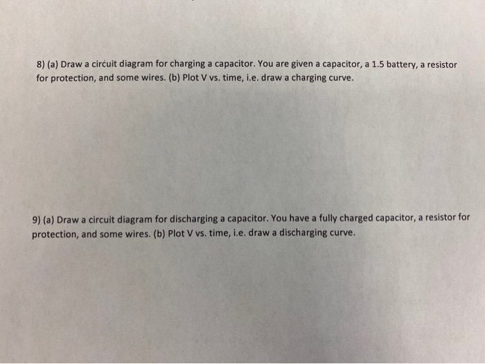 Solved the charge on a capacitor is q=cv where c is its | Chegg.com