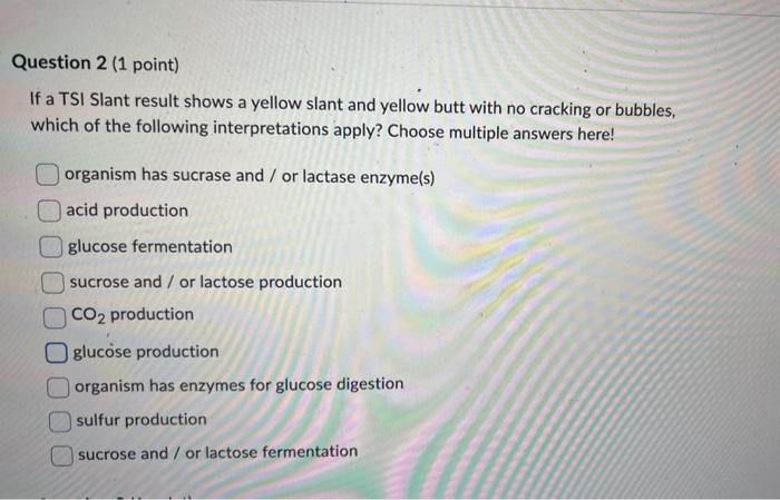 Solved If a TSI Slant result shows a yellow slant and yellow | Chegg.com