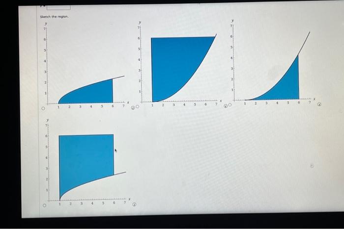 Solved y=x−1,y=0,x=6; about the x-axis Set up an integral | Chegg.com