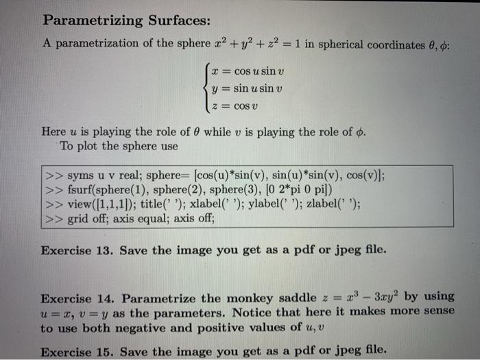 Solved Part 1 Parametrizing Curves: Viviani's curve is | Chegg.com