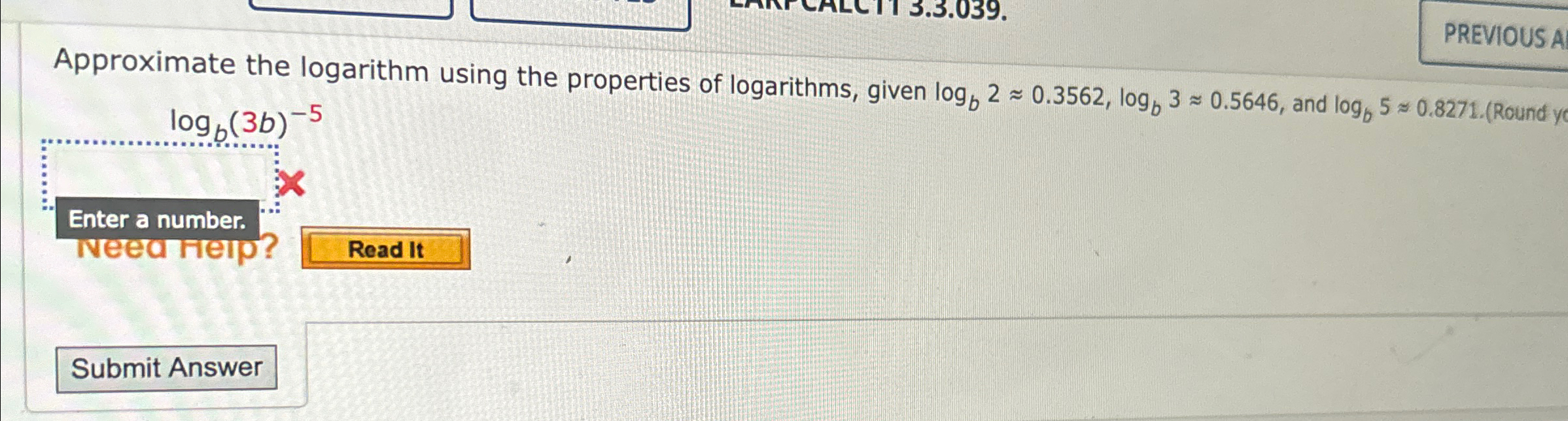 Solved Approximate the logarithm using the properties of | Chegg.com