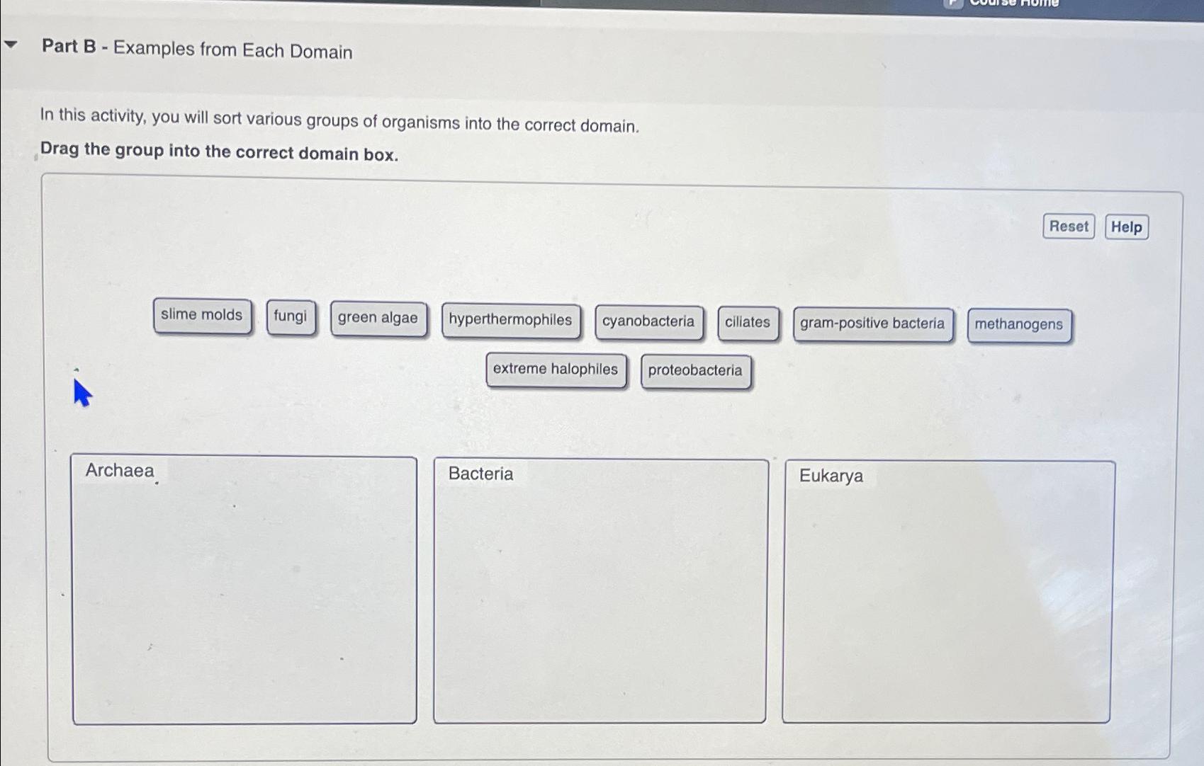 Solved Part B - ﻿Examples from Each DomainIn this activity, | Chegg.com
