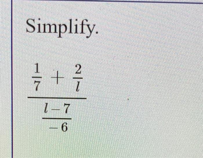 Solved Simplify. 17/3 + 2 / + 1-7 - 6 | Chegg.com