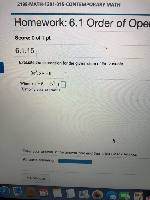 Solved 2198-MATH-1301-015-CONTEMPORARY MATH Homework: 6.1 | Chegg.com