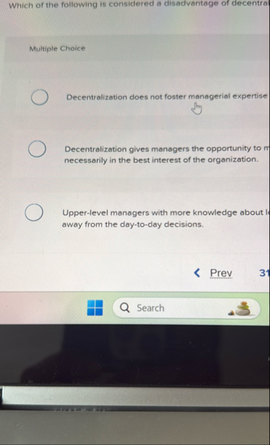 Solved Which of the following is considered a disadvantage | Chegg.com