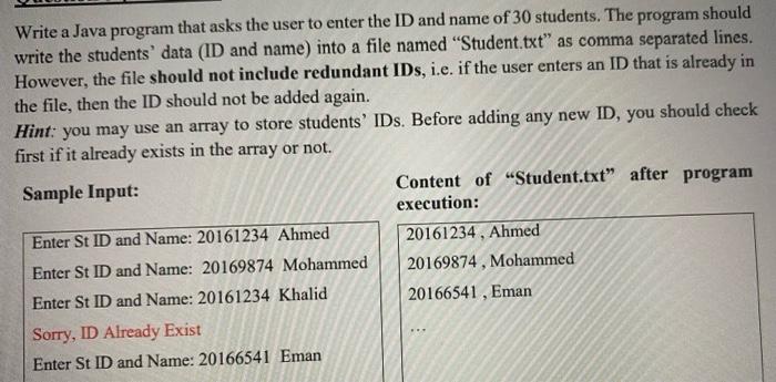 Solved Write a Java program that asks the user to enter the | Chegg.com
