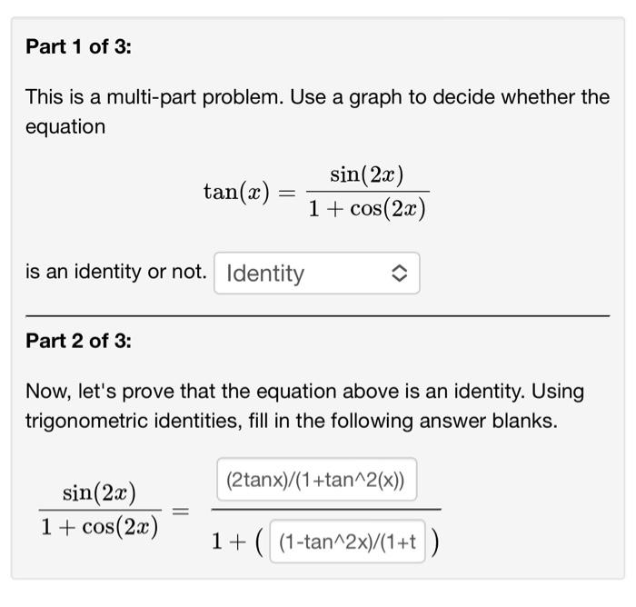 Solved This is a multi-part problem. Use a graph to decide | Chegg.com