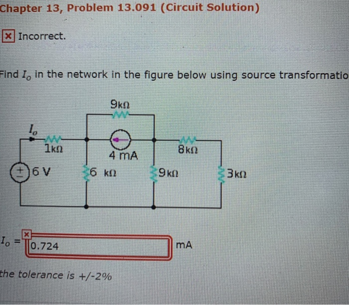 Solved Chapter 13, Problem 13.091 (Circuit Solution) | Chegg.com