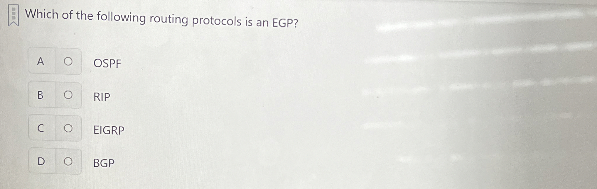 Solved Which of the following routing protocols is an | Chegg.com