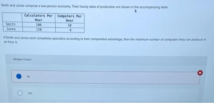 Solved Smith and Jones comprise a two-person economy. Their | Chegg.com