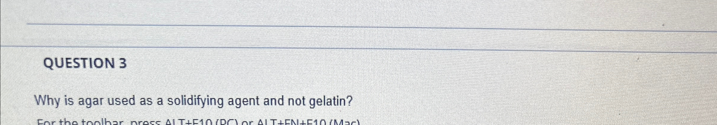 Solved QUESTION 3Why is agar used as a solidifying agent and | Chegg.com