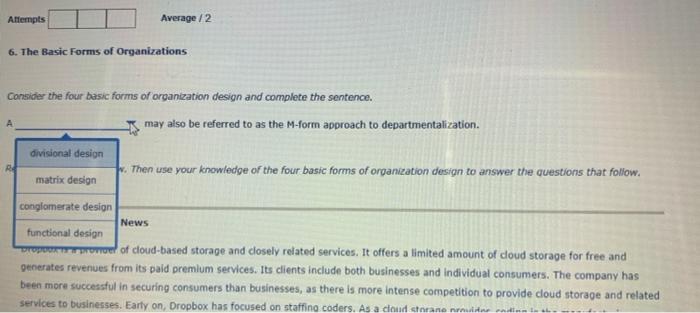 Solved Attempts Average/2 6. The Basic Forms of | Chegg.com