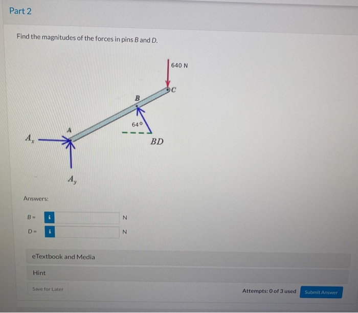Solved Determine the magnitudes of all pin reactions for the | Chegg.com
