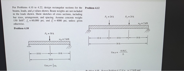 Solved For Problems 4.10 10 4.22, design rectangular | Chegg.com