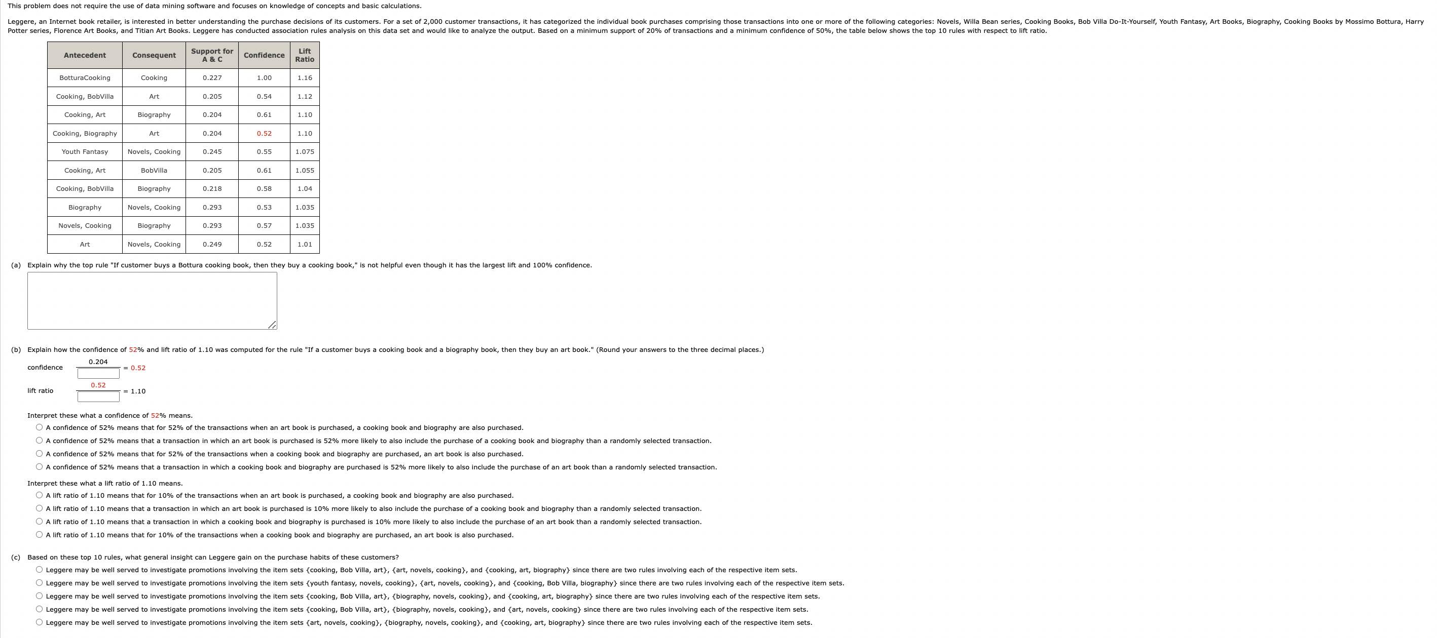 Solved This problem does not require the use of data mining | Chegg.com