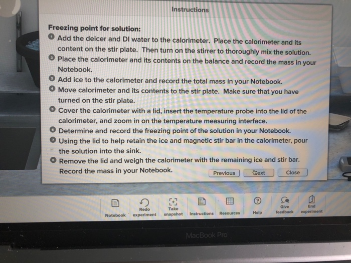 Instructions Freezing point for pure water. Construct | Chegg.com