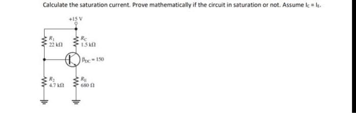 Solved Calculate the saturation current Prove mathematically | Chegg.com