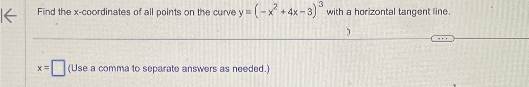 Solved Find the x-coordinates of all points on the curve | Chegg.com