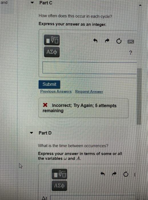 Solved - Review Constants A harmonic oscillator has angular | Chegg.com