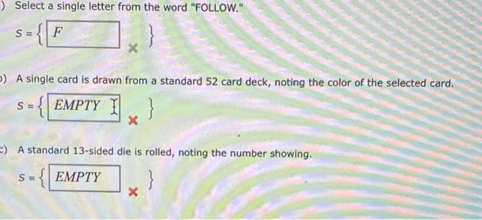 Solved y=1 s+1 3=Select a single letter from the word | Chegg.com