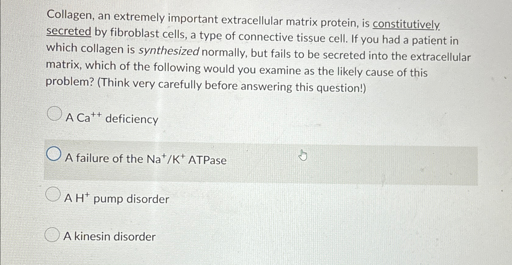 Solved Collagen, an extremely important extracellular matrix | Chegg.com