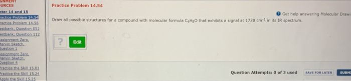Solved Practice Problem 14.54 GNMENT URCES ter 14 and 15 | Chegg.com Solved Practice Problem 14.54 GNMENT URCES ter 14 and 15 | Chegg.com